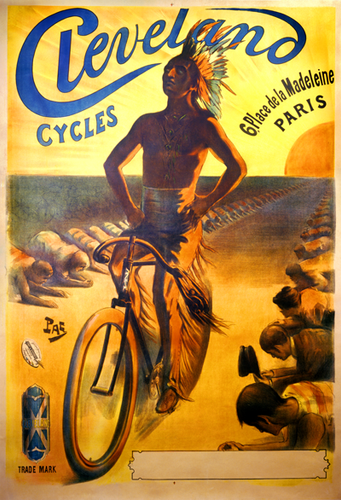 Cycles Cleveland Vintage French Bicycle Poster by PAL