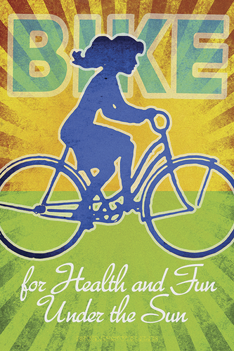 Bike for Health and Fun Poster by John Evans