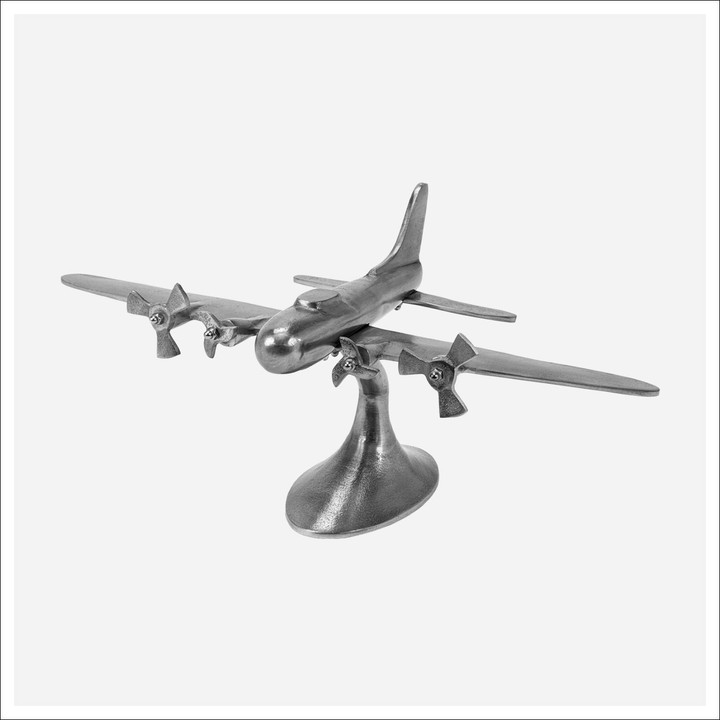 Fly High Sculpture | Aluminum Airplane Accent | Wholesale Home Decor ...