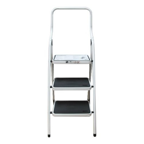 Steel Frame Three-Step Folding Step Stool - Greschlers Hardware