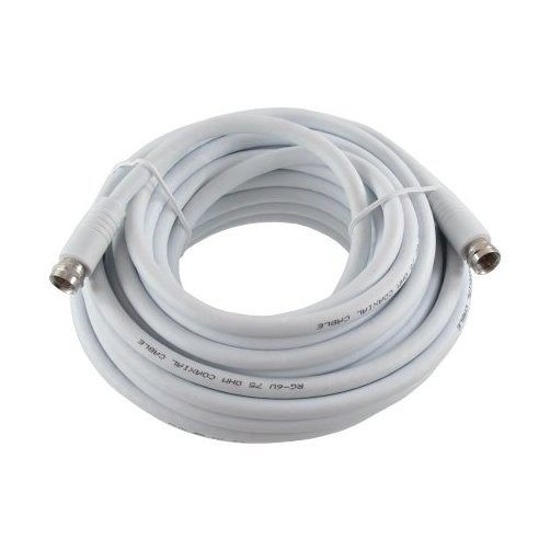 25' RG6 White Coaxial Cable - Greschlers Hardware