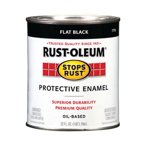 Quart Rust-Oleum Flat Black Protective Enamel Paint - Greschlers Hardware