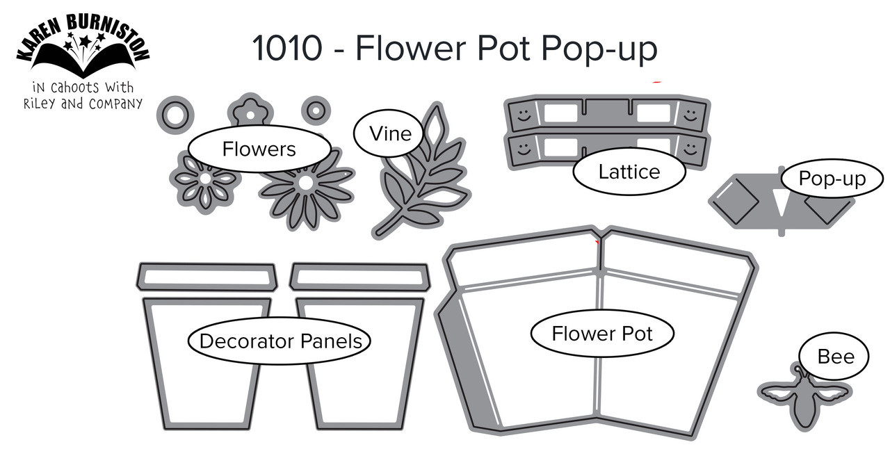 Flower Pot Pop-Up Die Set - KB Riley LLC