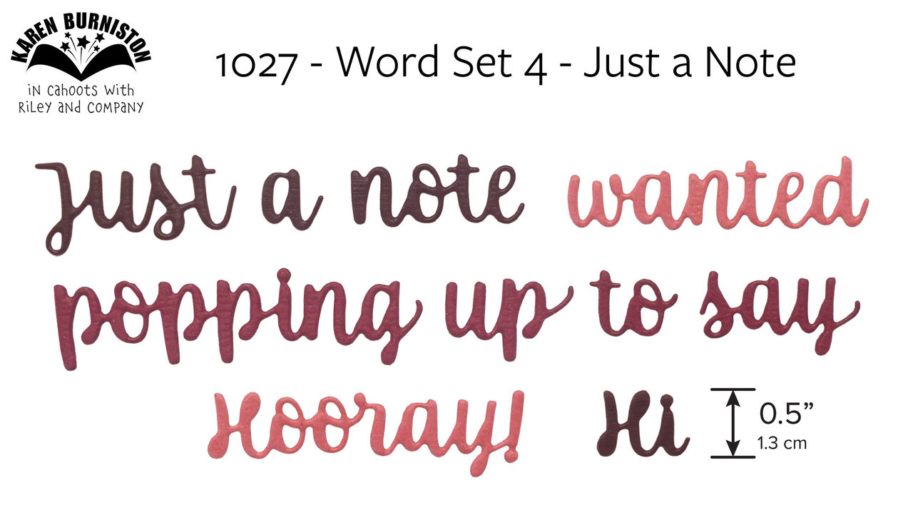 Word Set 4 - Just a note - KB Riley LLC
