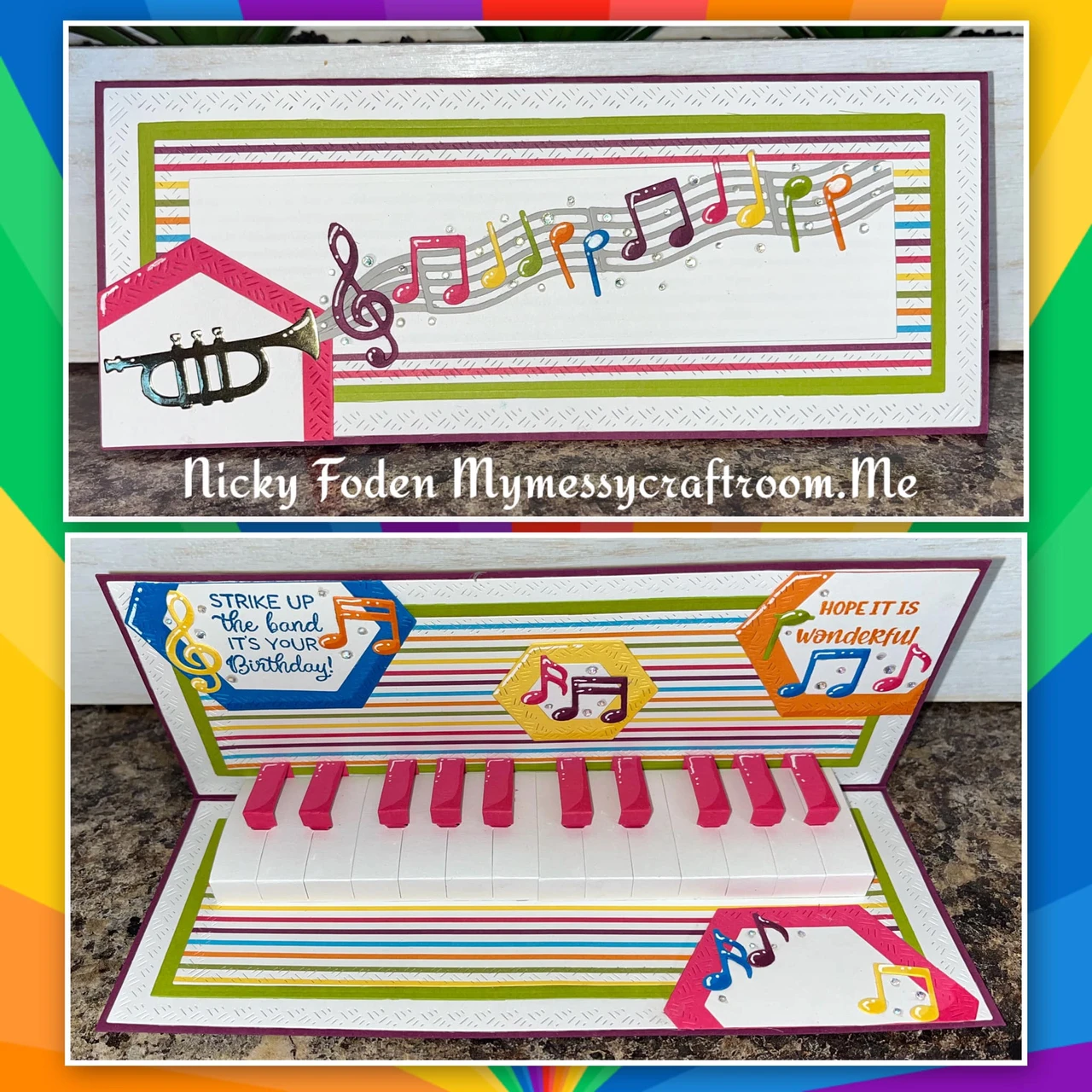 Piano Keys Pop-up - KB Riley LLC