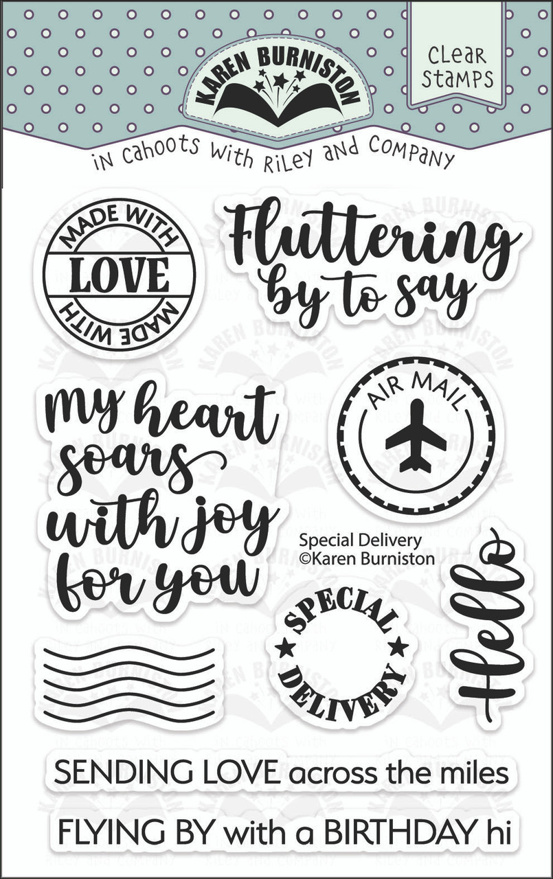 Special Delivery clear stamps - KB Riley LLC