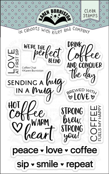 Coffee Chat clear stamps - KB Riley LLC