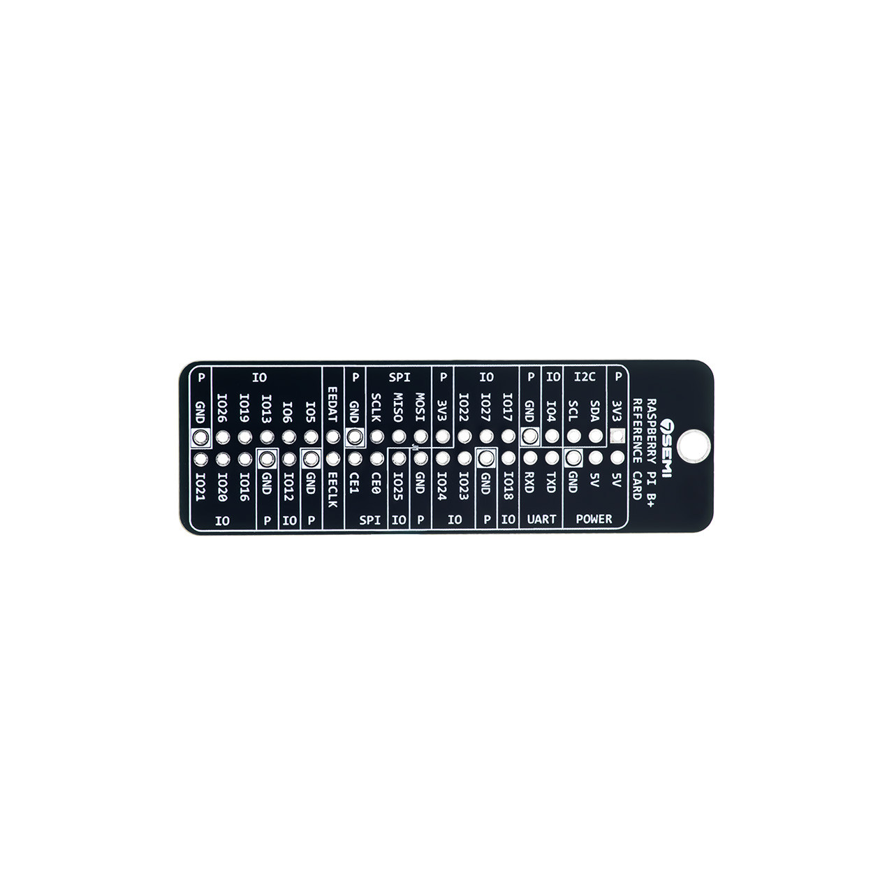 7Semi Raspberry Pi GPIO Reference Card - Pinout Guide