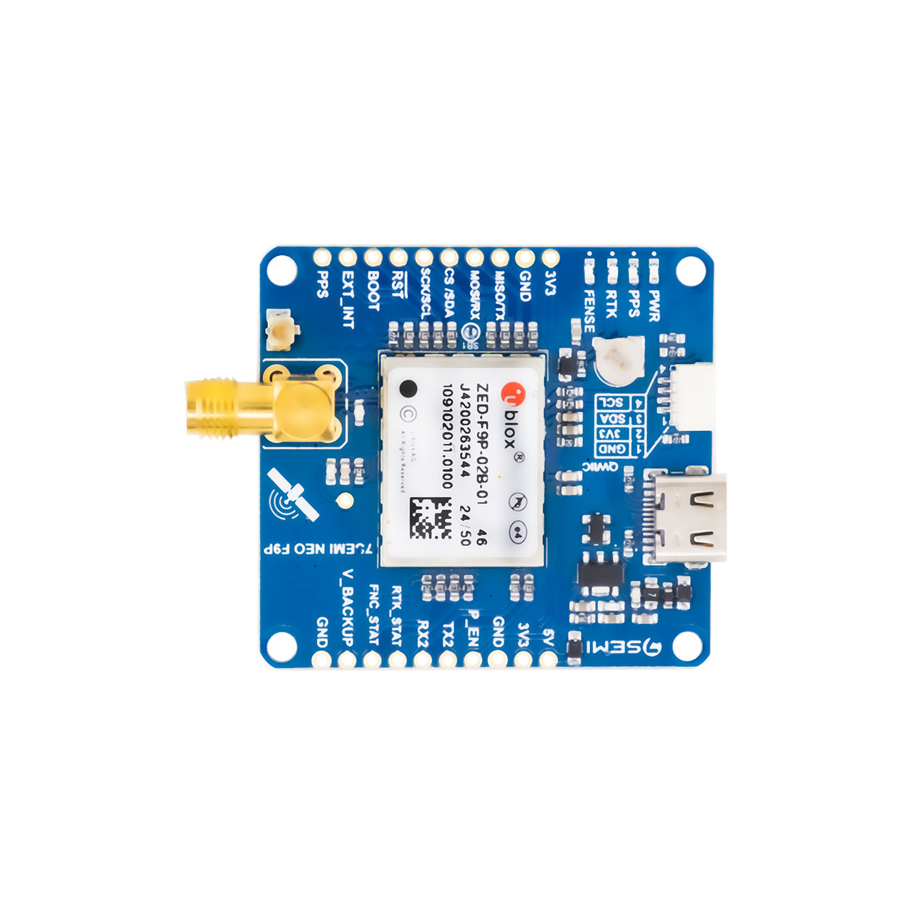 Buy ZED-F9P Dual-band GNSS RTK SMA Modem at Best Price | 7semi