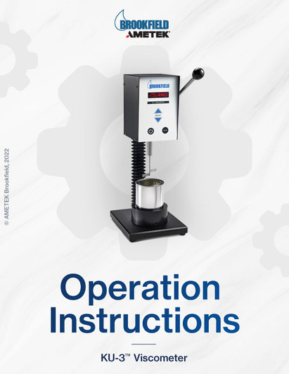 KU-3 Viscometer | AMETEK Brookfield's digital calculating instrument