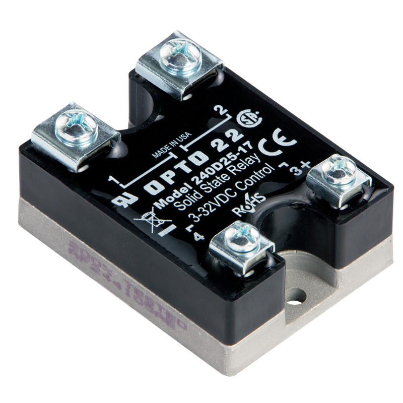 OPTO 22 - 240D25-17 240 VAC, 25 Amp, DC Control Solid State Relay (SSR ...