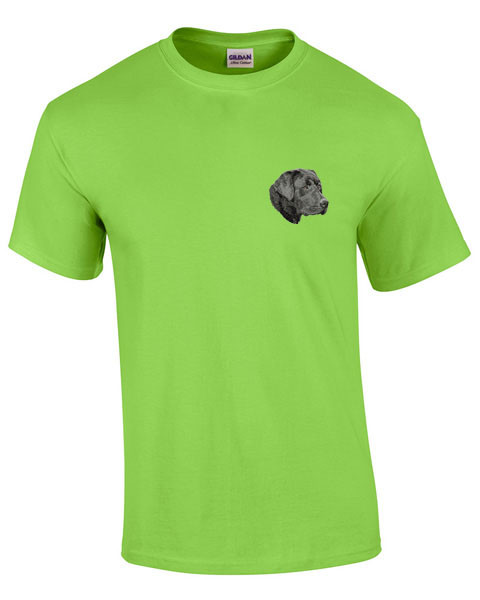 Black Labrador Retriever Embroidered T-Shirt