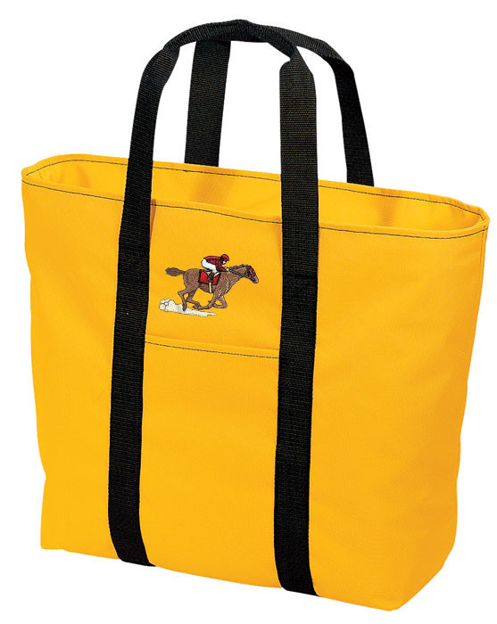 Personalized Horse Racing Tote Bag