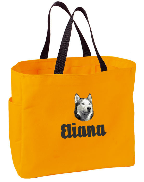 Personalized Siberian Husky Tote Bag