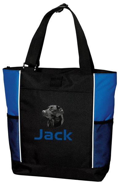 Personalized Black Labrador Retriever Tote Bag