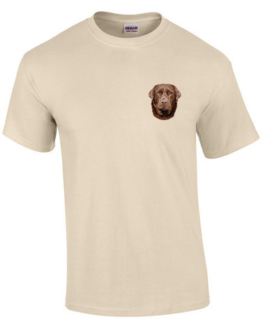Chocolate Labrador Retriever Embroidered T-Shirt