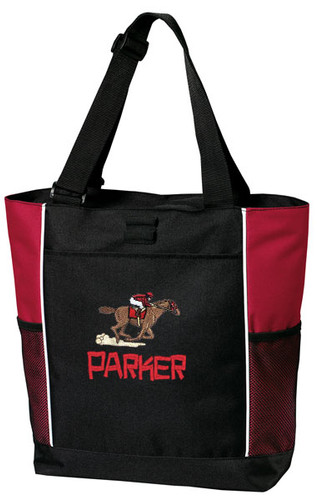 Personalized Horse Racing Tote Bag