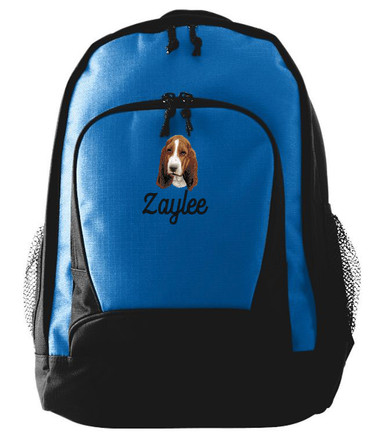 Personalized Basset Hound Backpack