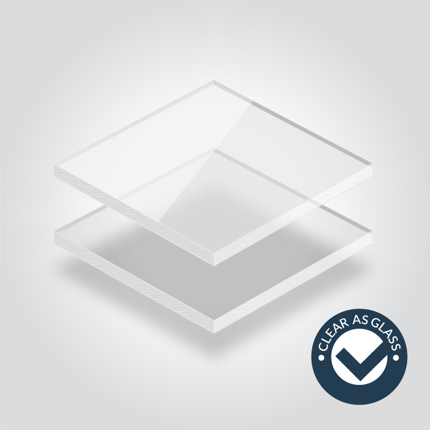 Recycled Clear Acrylic Sheets Cut To Size - The Plastic People