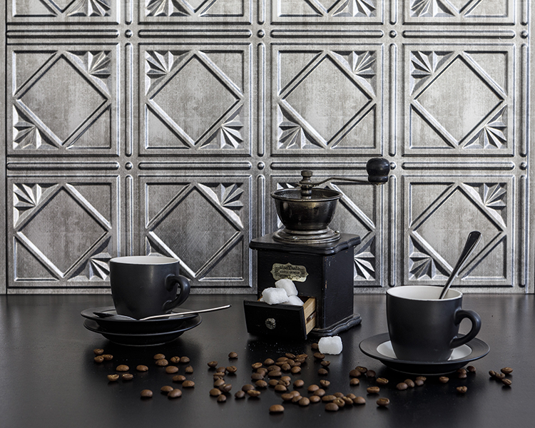 3D PVC Splashback Panels Artnouvo - White - The Plastic People