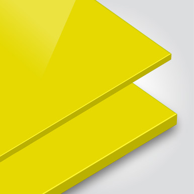Coloured PVC Foamboard - Yellow - 2440mm x 1220mm - The Plastic People