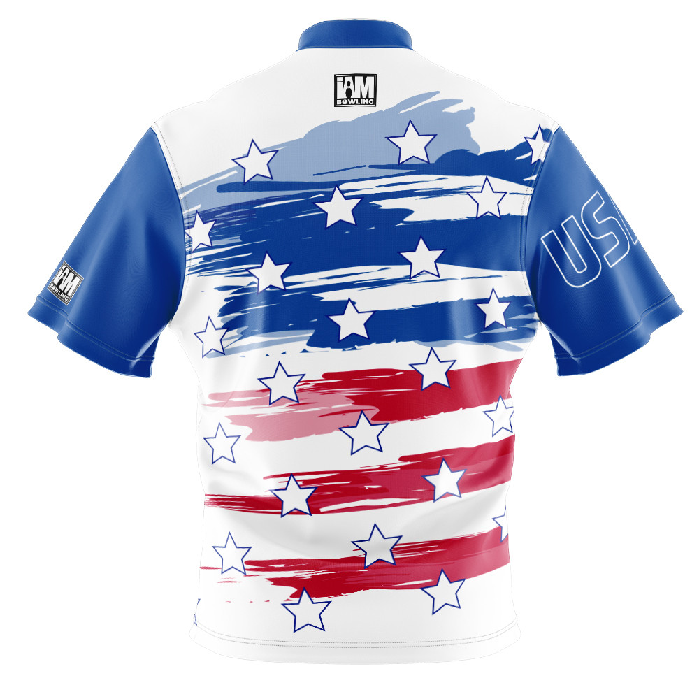 Signature - Paint Brushed Old Glory Bowling Jersey