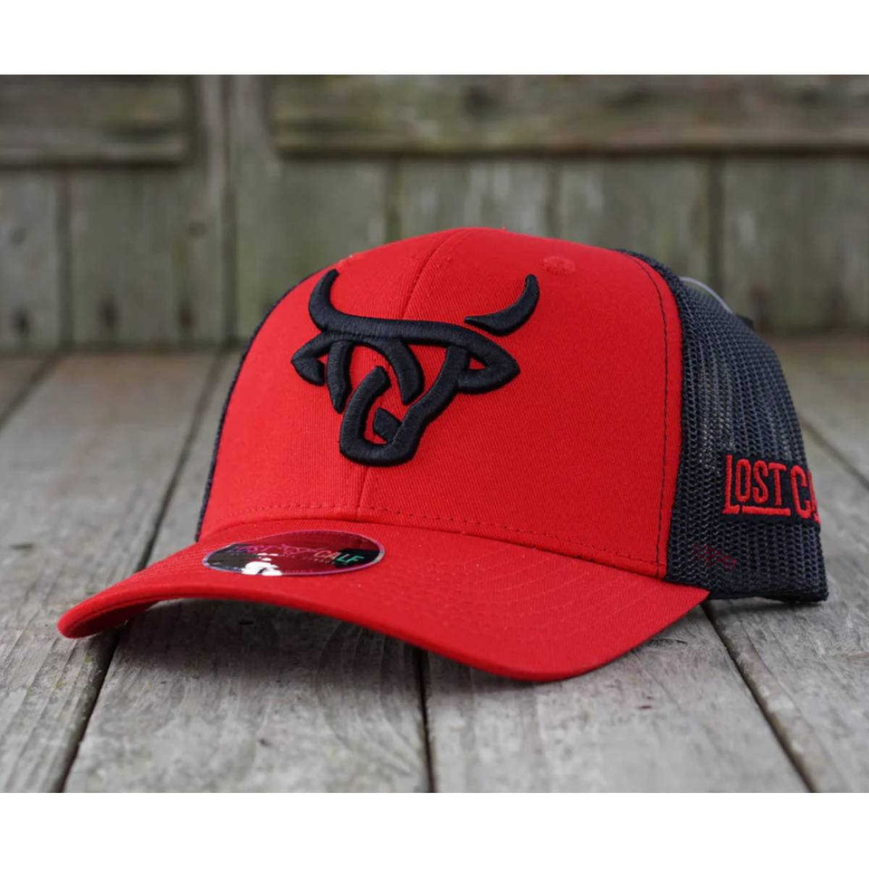 Lost Calf Unisex Watusi Curve Red Mesh Back Snapback Hats