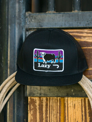Lazy J Ranch Wear Unisex Black & Black Sunset Hereford Cap - Knockout ...
