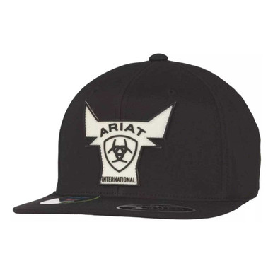 Ariat Unisex Glow In The Dark Bull Logo Black Snapback Hats