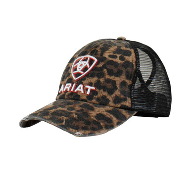 Ariat Unisex Leopard Print Velcro Mesh Back Hats