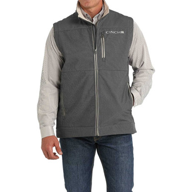 Cinch Men's Concealed Carry Grey Bonded Vest
