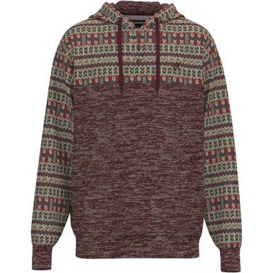Hooey Men's Jimmy Maroon & Aztec Hoodie