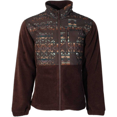 Hooey Men's Tech Fleece Brown & Aztec Jacket