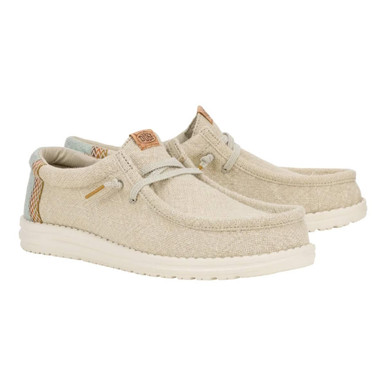 Hey Dude Men's Wally Jute Stone Grey & Iceberg Green Shoes