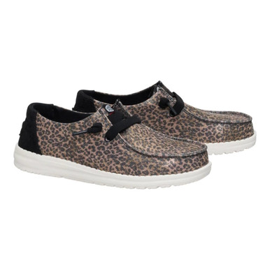 Hey Dude Women's Wendy Sparkle Animal Leopard Shoes
