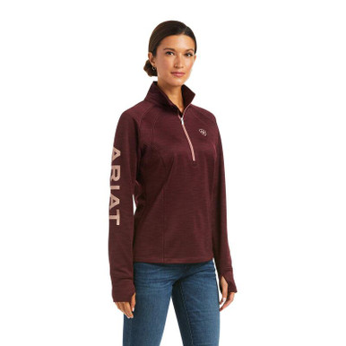 Ariat Women's Tek Team 1/2 Zip Windsor Wine Long Sleeve Sweatshirt ...