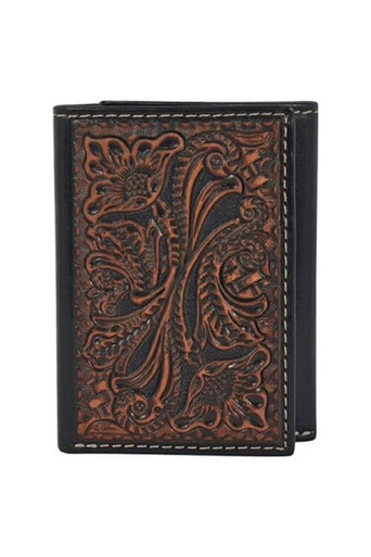 Tony Lama Men's Trifold Wallet Money Clip - 22099322W3