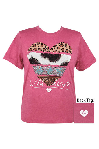 Girlie Girl T Shirts Women's Lulu Mac 97 Wild Heart Short Sleeve Tee ...