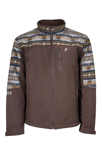 Hooey Jacket Men's Softshell Brown Aztec - HJ109BRAZ
