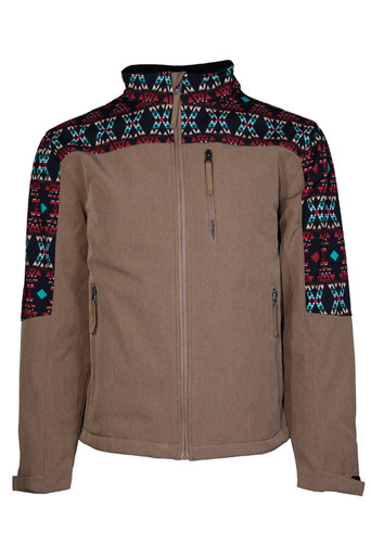 Hooey Jacket Men's Softshell Tan Aztec - HJ109TNAZ