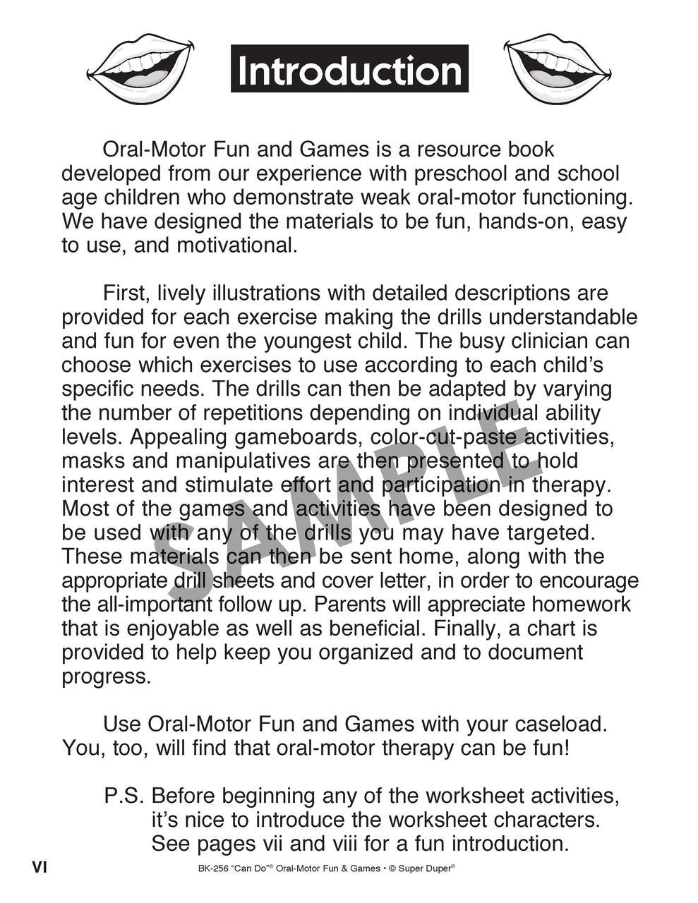 "Can Do" Oral-Motor Fun and Games Fun Sheets & Cards