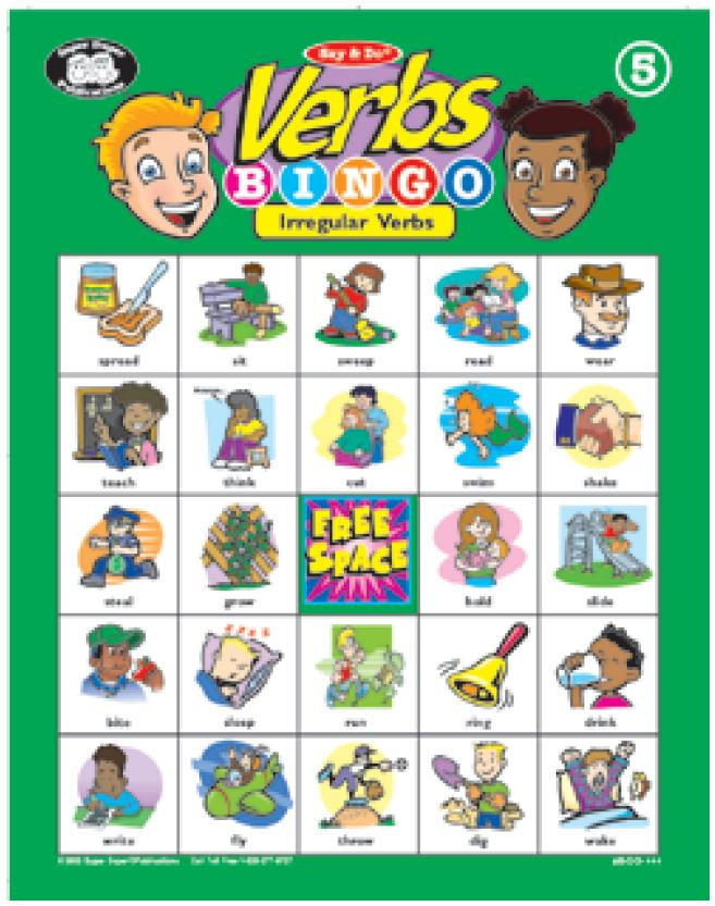 Say & Do Verbs Bingo - Fun Stuff Educational & Therapeutic Resources