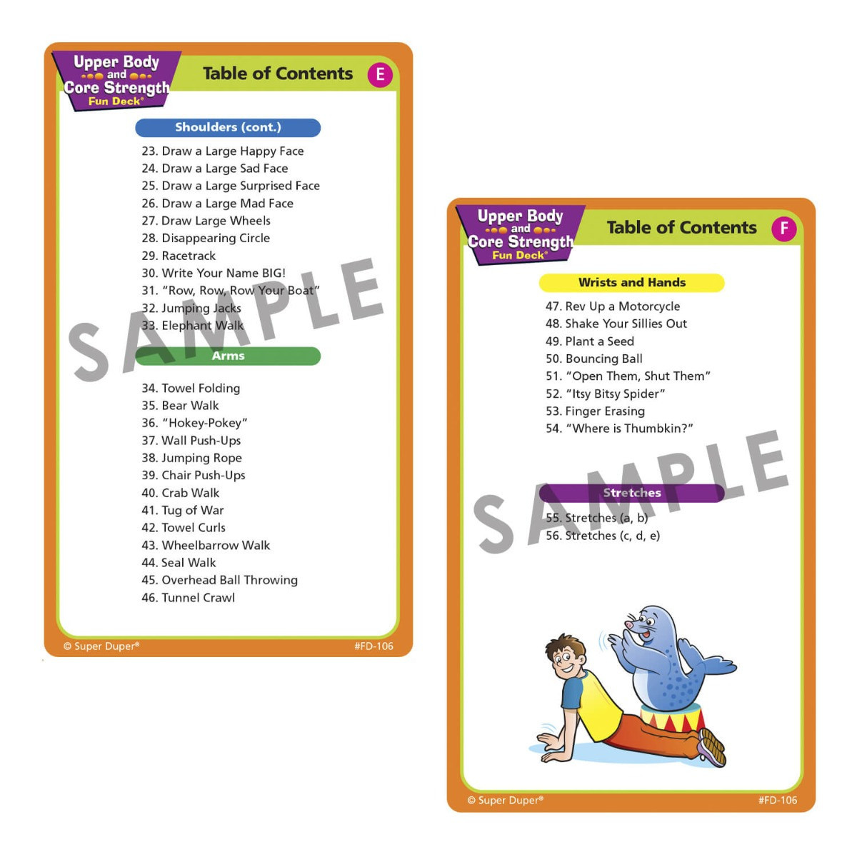 Upper Body and Core Strength Fun Deck - Fun Stuff Educational ...