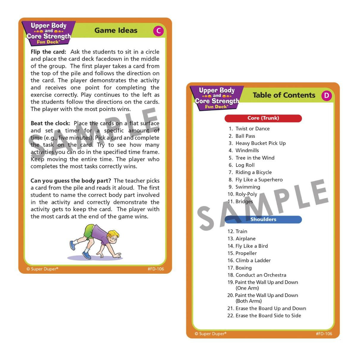 Upper Body and Core Strength Fun Deck - Fun Stuff Educational ...