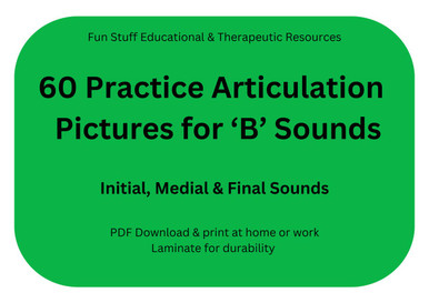 60 Practice Articulation Pictures for 'B' Sounds - Download - Fun Stuff ...