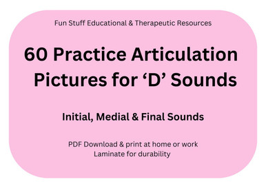 60 Practice Articulation Pictures for 'D' Sounds - Download - Fun Stuff ...
