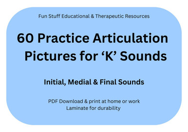 60 Practice Articulation Pictures for 'K' Sounds - Download - Fun Stuff ...