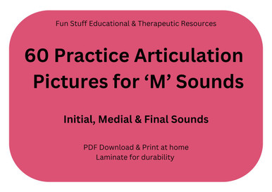 60 Practice Articulation Pictures for 'M' Sounds - Download