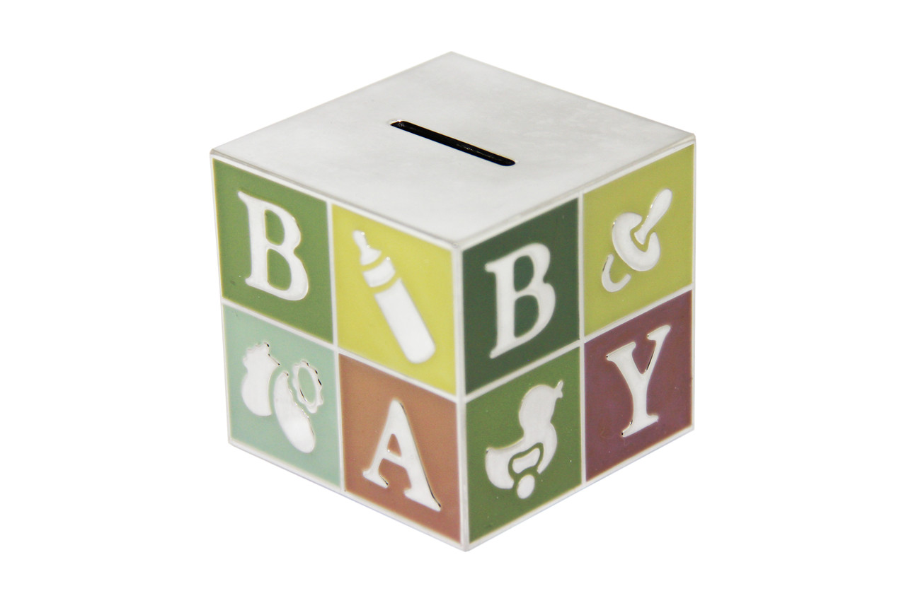 Alphabet Money Bank Silver Plate - Corbell Silver Store