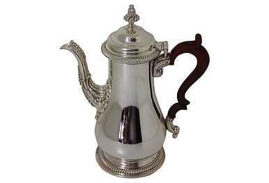 Georgian Style Silver-Plated Coffee Pot c.1900 - Corbell Silver Store